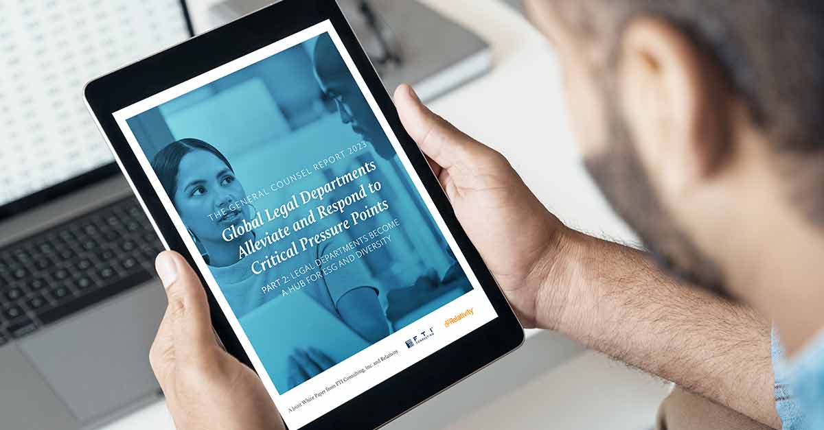 The General Counsel Report 2023, Part 2 Released - FTI Consulting - Missouri Lawyers Media Resources